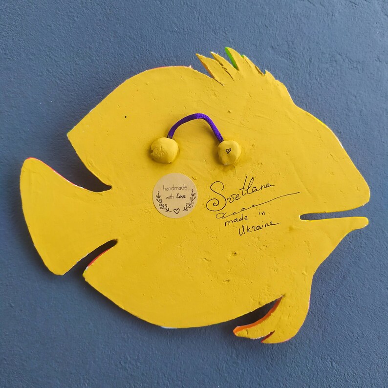 Handmade Fish Artwork. Funky Fish Family. Tropical Fish Wall - Etsy