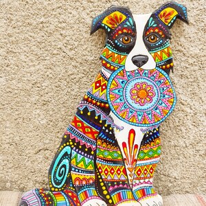 Border Collie Art. Talavera Dog Wall Hanging. Polymer Clay Wall Art ...