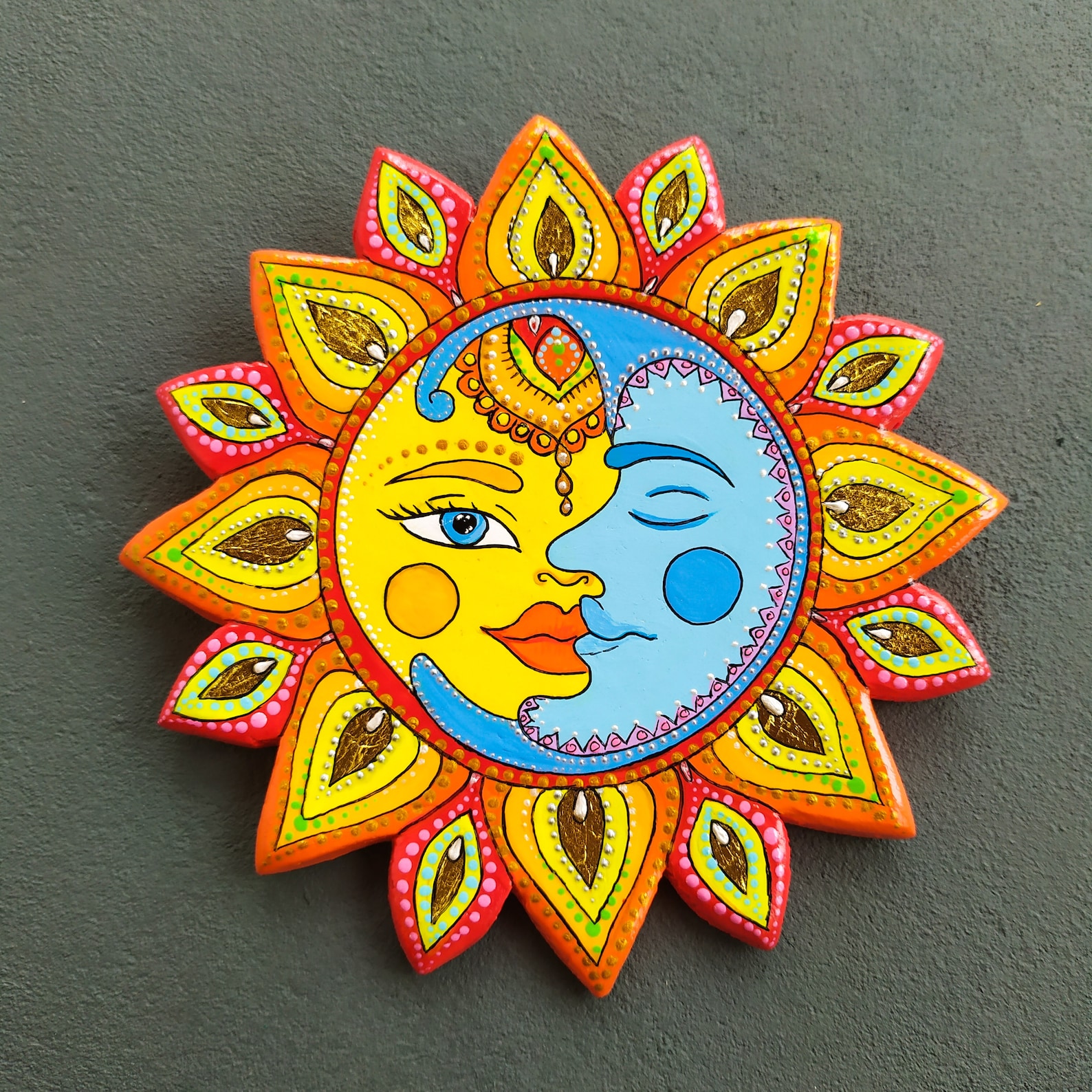 Sun and Moon Wall Art. Talavera Pottery Wall Hanging in Mexico - Etsy