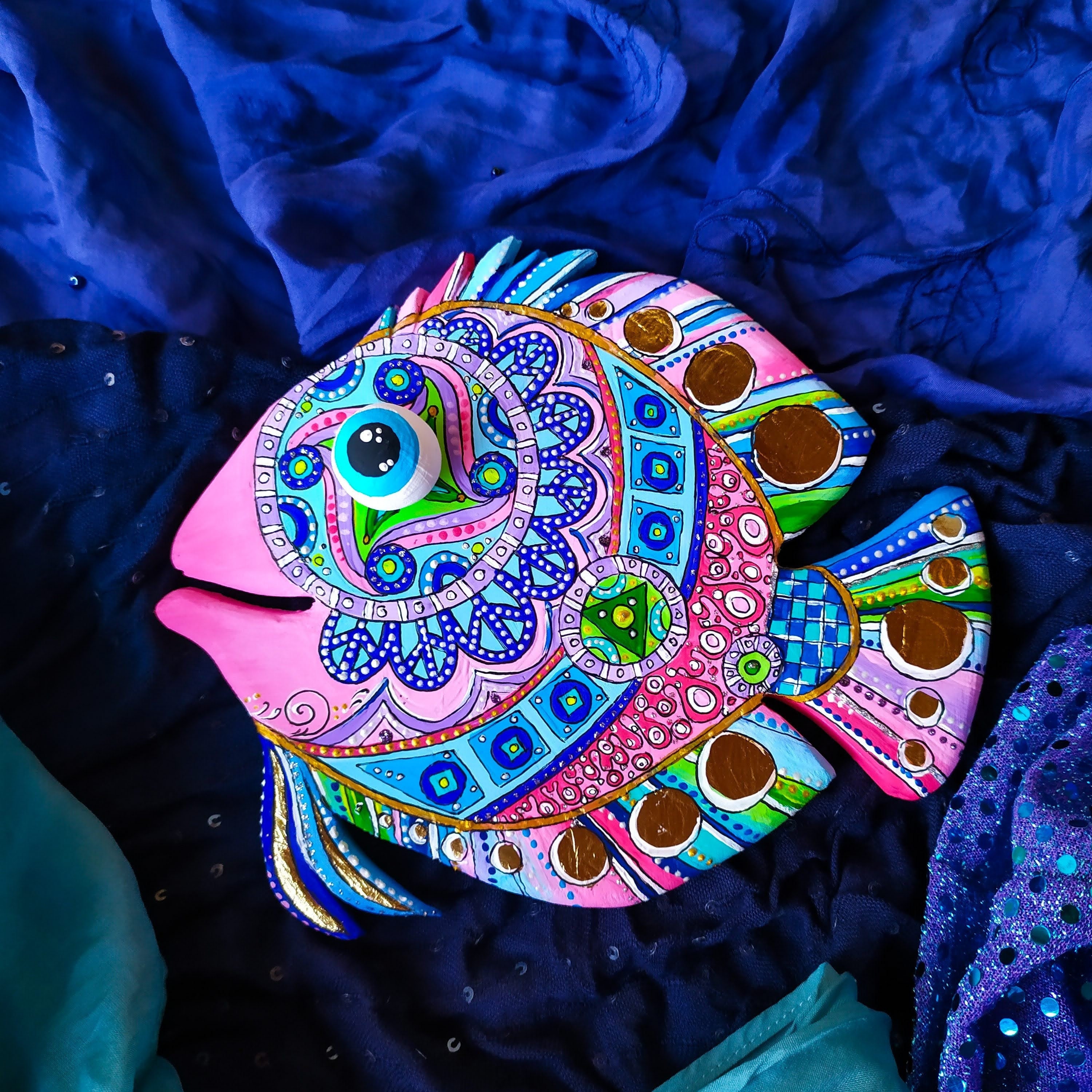 Mexican Folk Art Fish Paintings