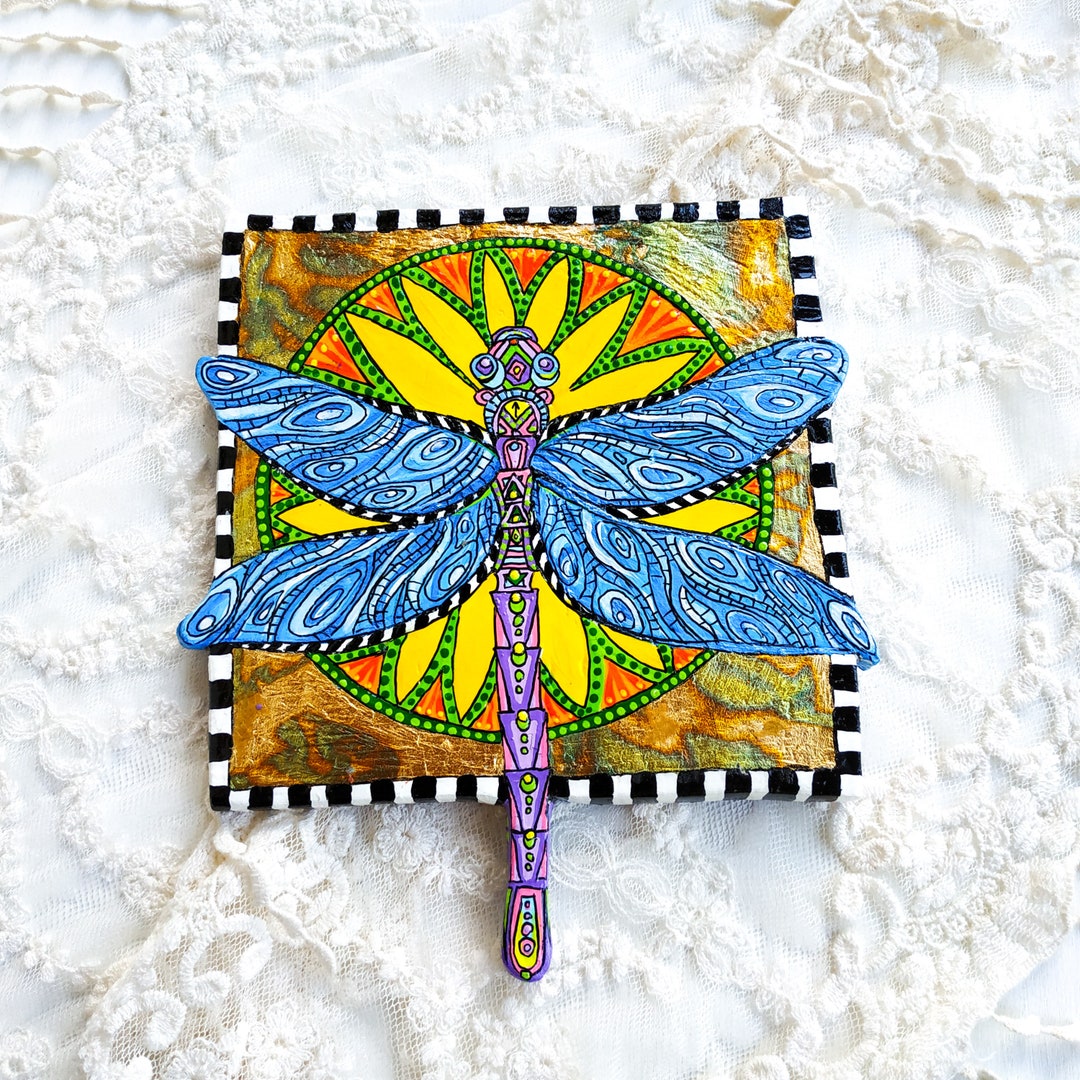 Handmade Dragonfly Artwork. Modern Wall Art. Insects Wall Art. Polymer ...