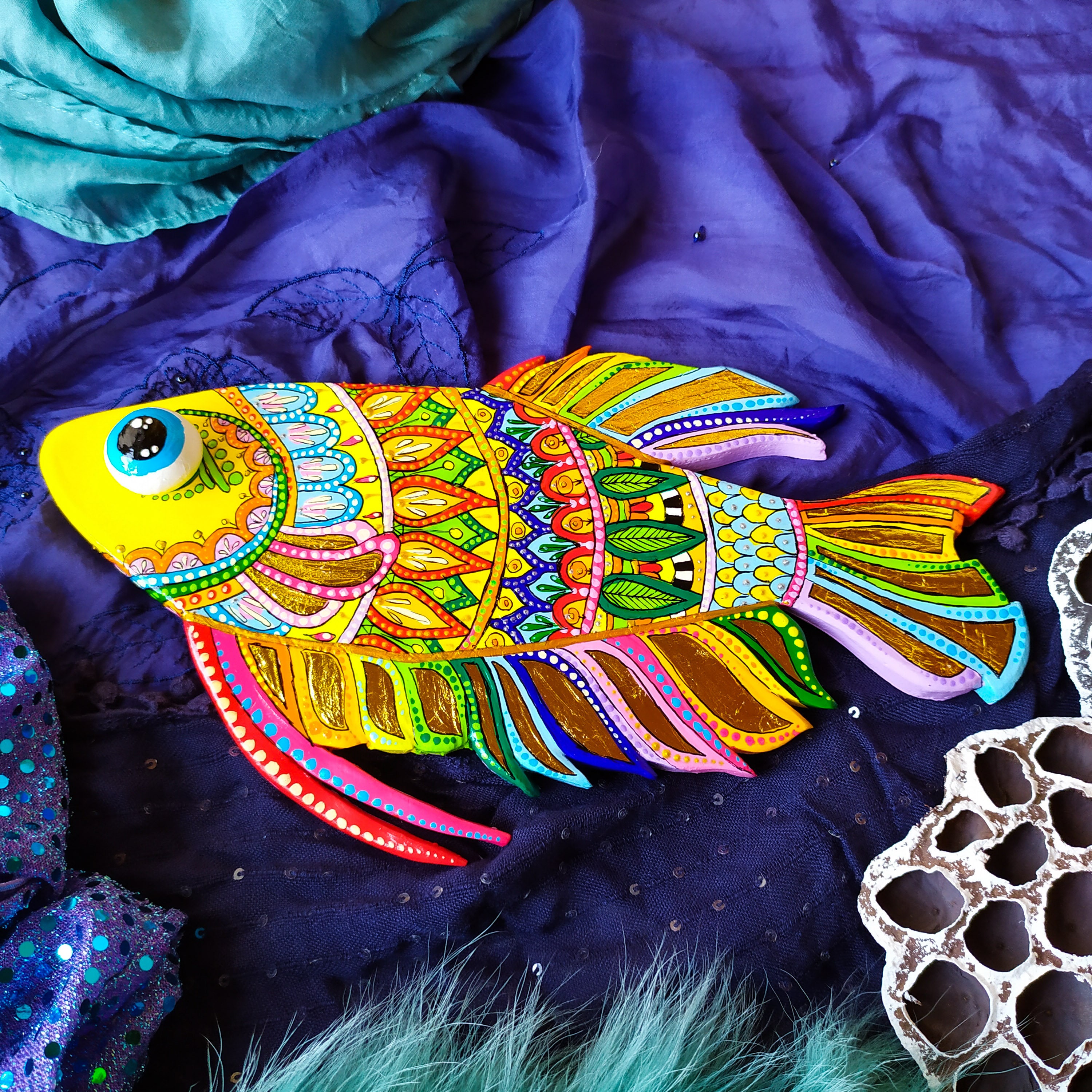 Mexican Folk Art Fish Paintings