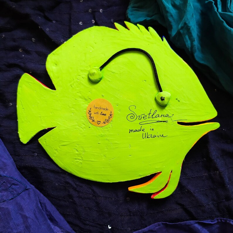 Handmade Aquarium Fish Art. Polymer Clay Fish Wall Art in | Etsy