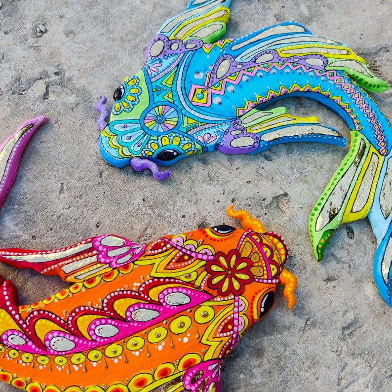 Handmade Koi Fish Artwork. Feng Shui Koi Fish Art in Talavera - Etsy