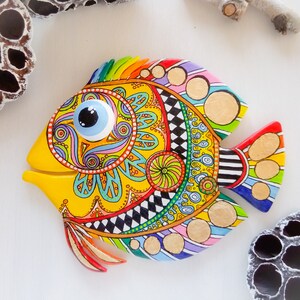 Handmade Aquarium Fish Art. Polymer Clay Fish Wall Art in Talavera ...