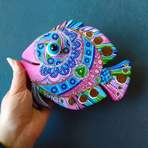 Handmade Fish Artwork. Funky Fish Family. Tropical Fish Wall - Etsy