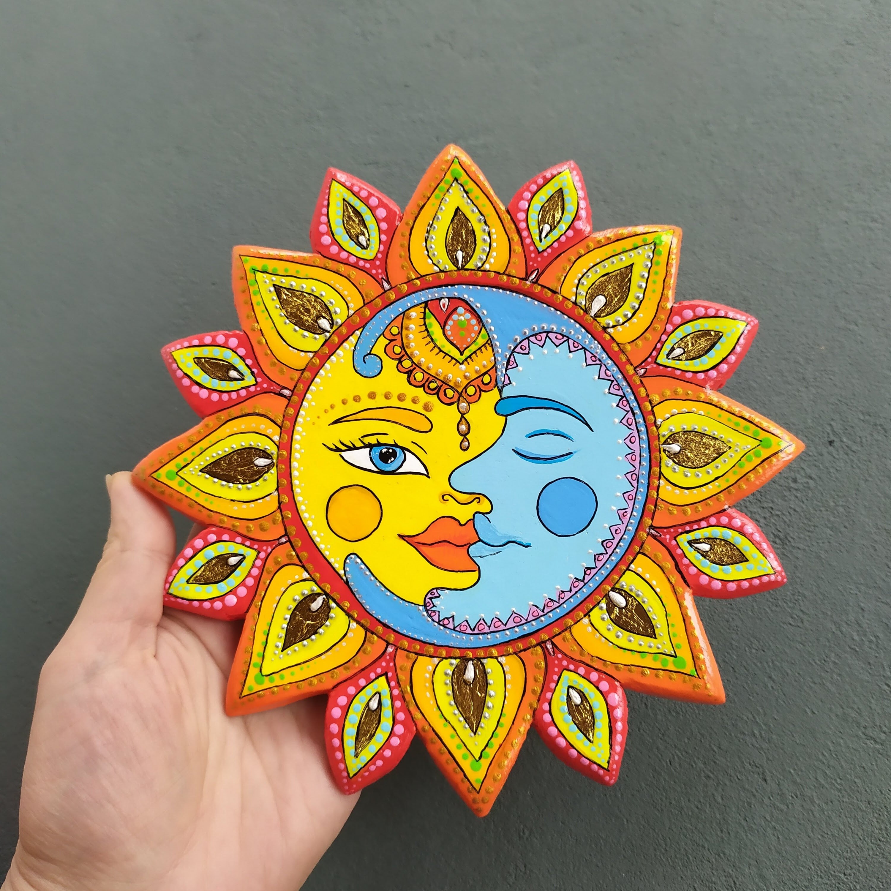 Sun And Moon Mexican Art