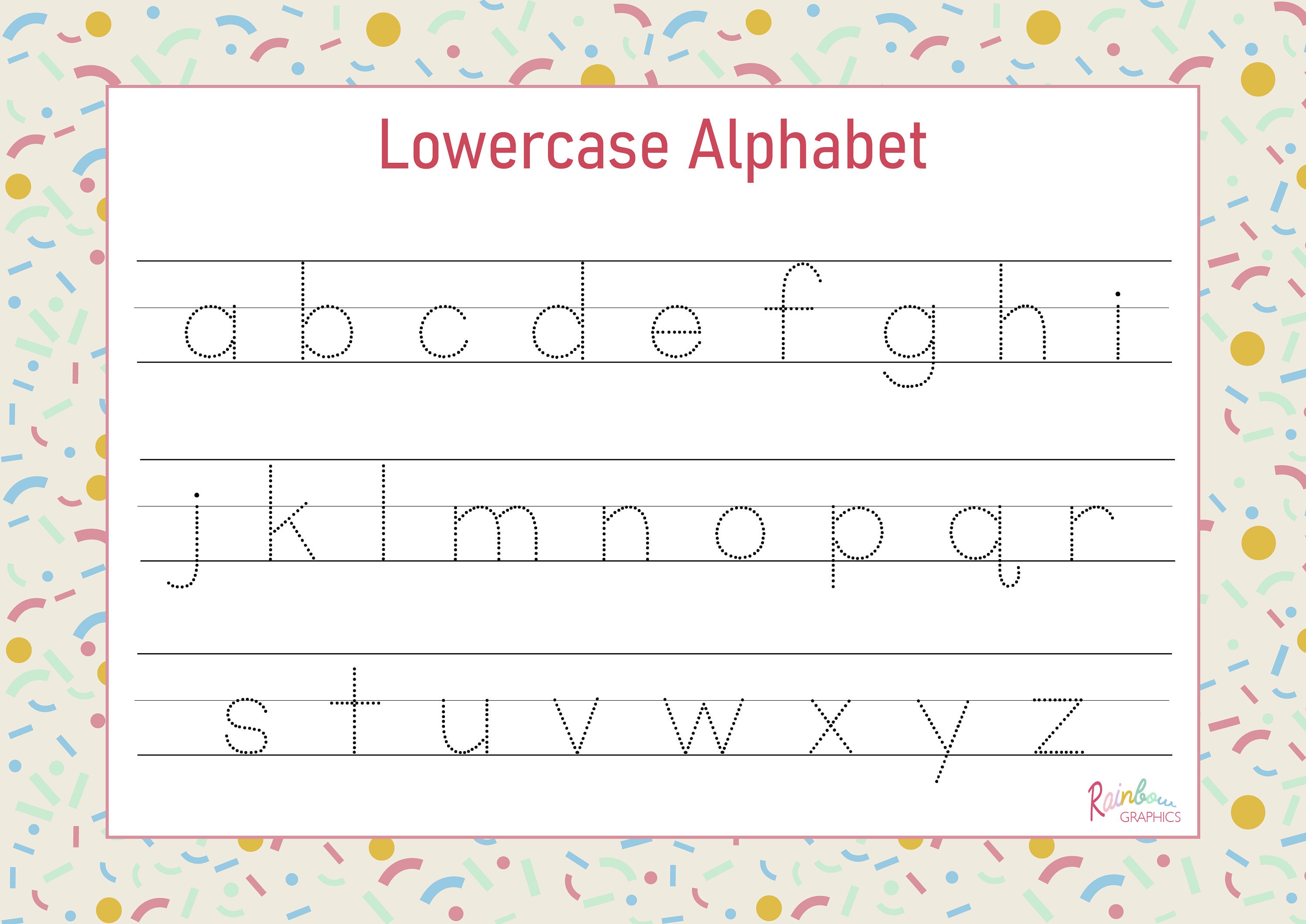 Letter Tracing, Alphabet, Number & Shape, Writing Mats, Handwriting ...
