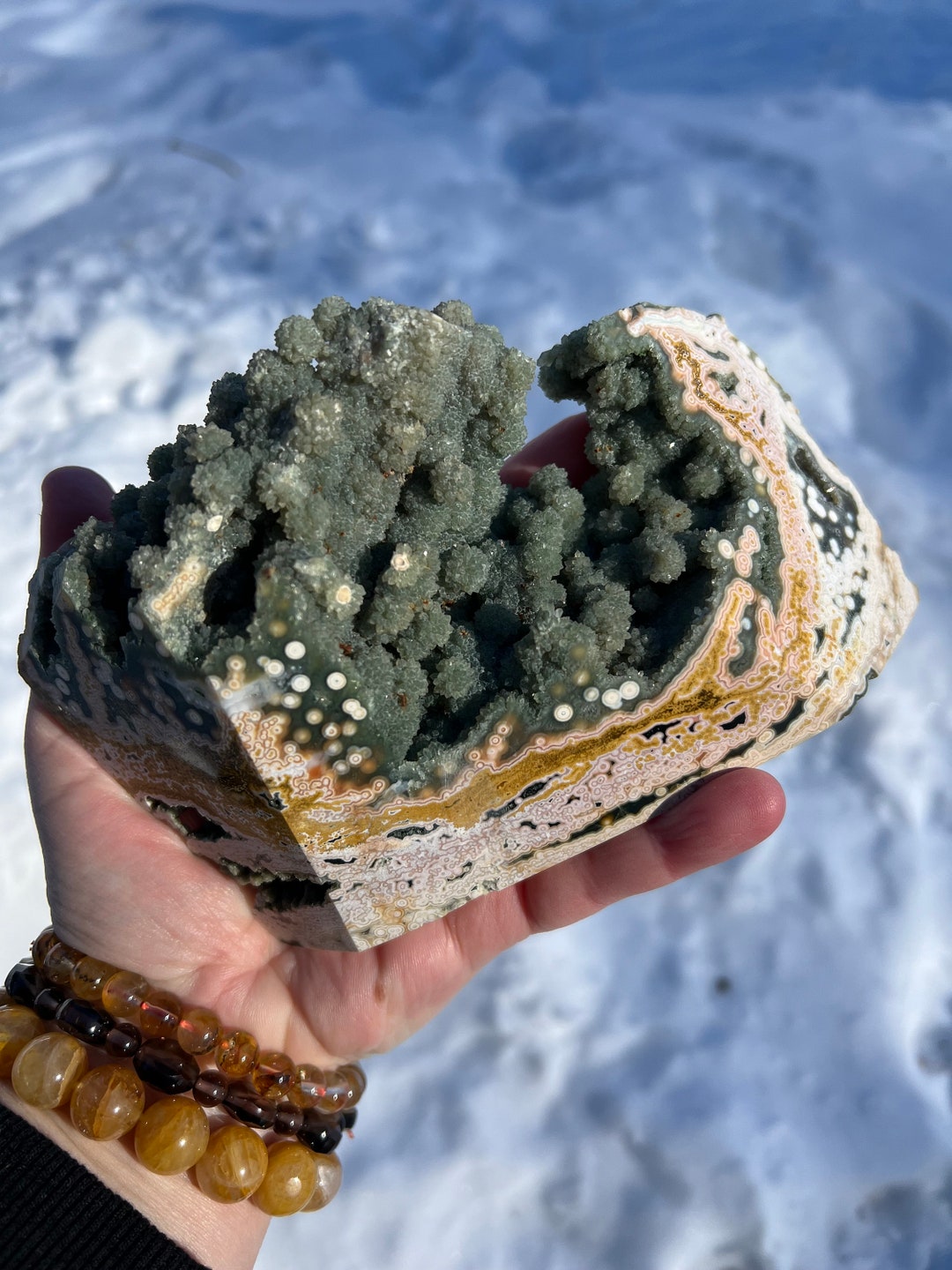 Rare! Druzy 8th Vein Ocean Jasper Crystal Freeform Rare and Massive ...