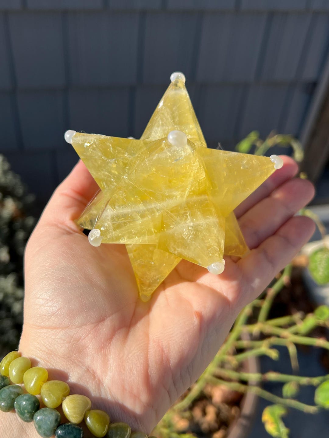 12 Sided Citrine Merkaba /large Citrine Crystal Merkaba / Gemmy Citrine ...