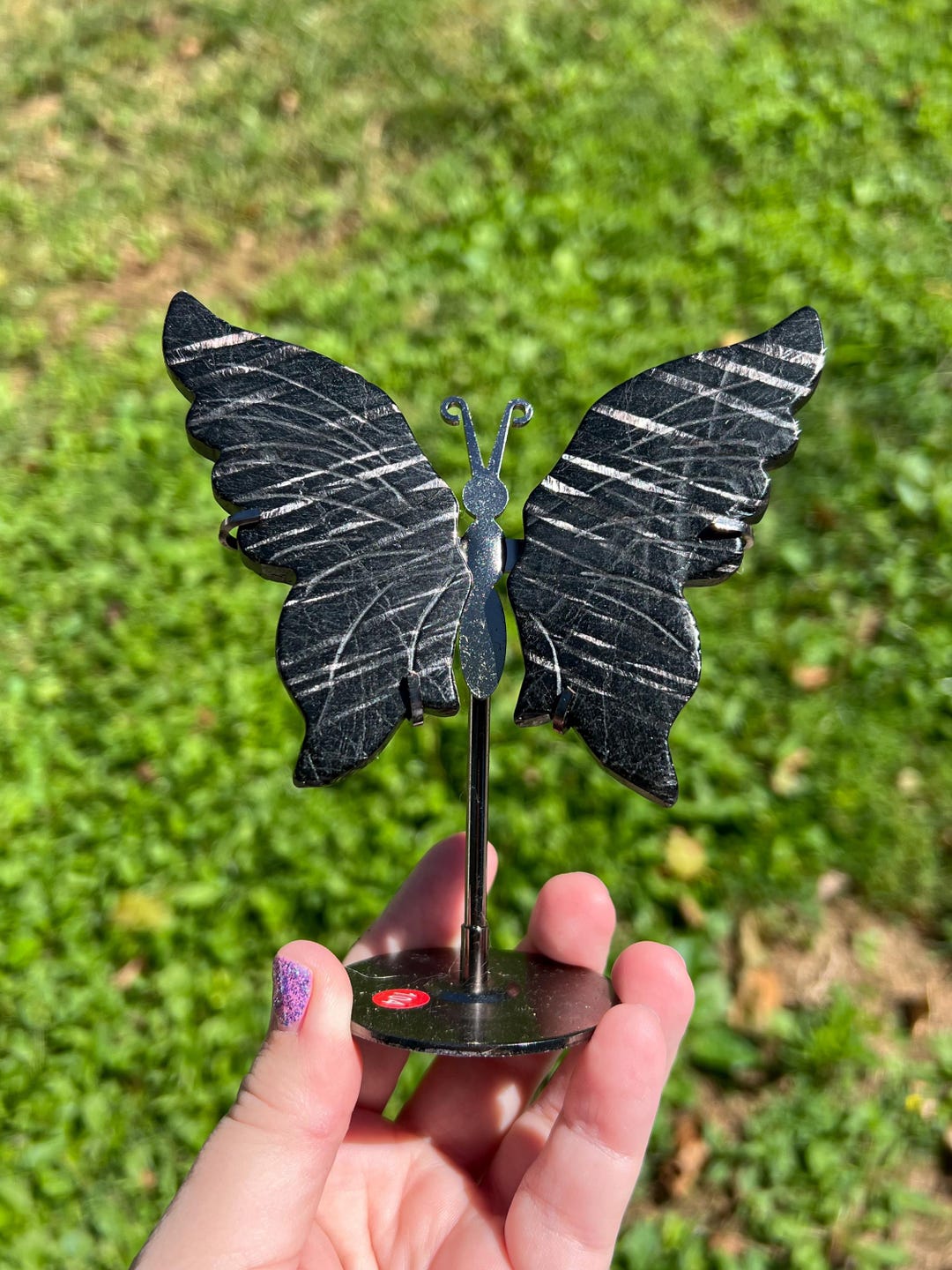 Polished Hypersthene Crystal Butterfly Carving - 5" Tall - Etsy