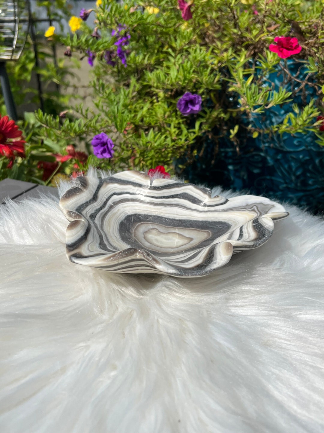 Zebra Calcite Crystal Bowl Carved by Hand High Quality - Etsy