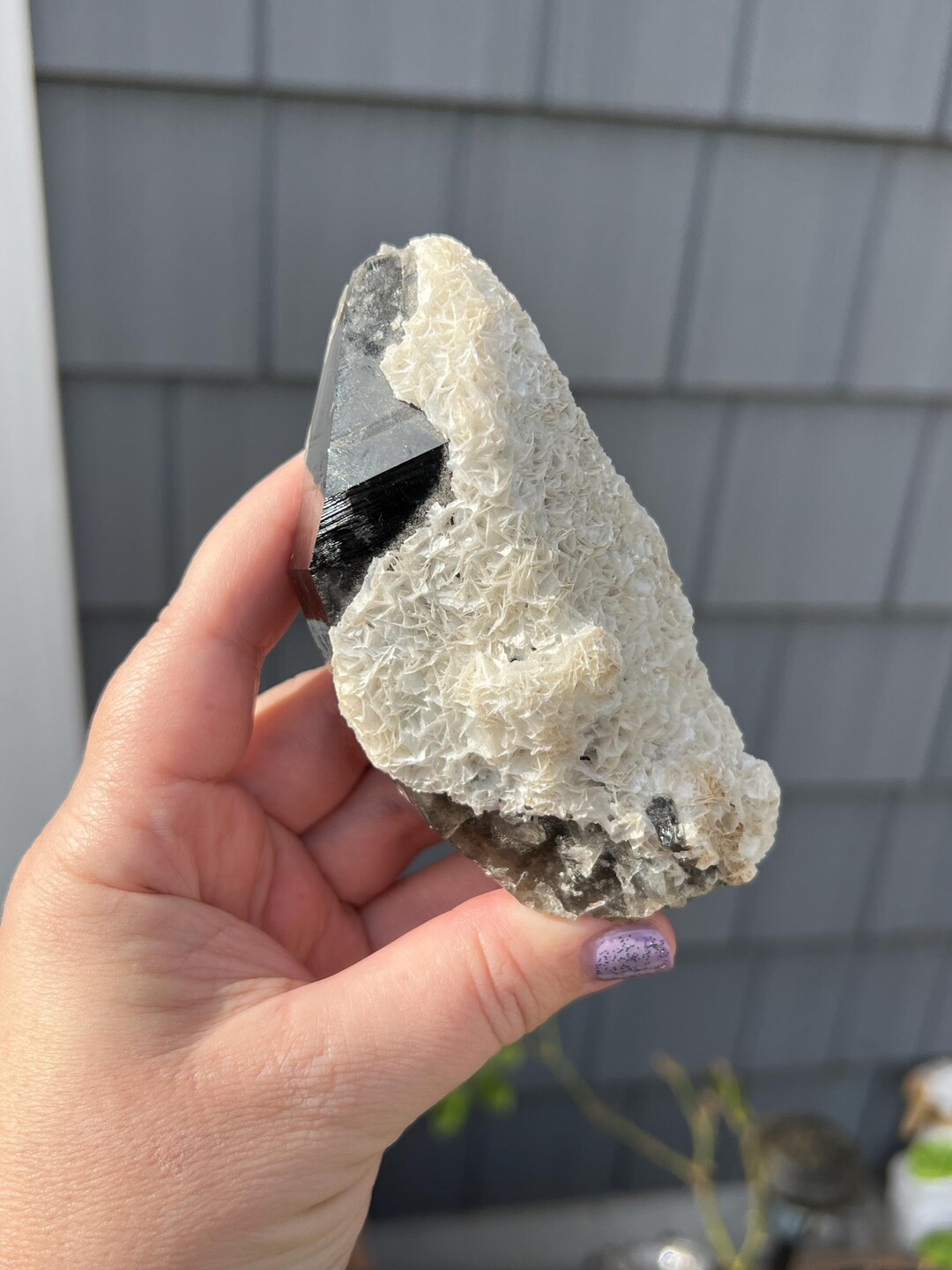 Black Quartz Calcite Point / Yaogangxian Black Quartz / Black Quartz ...