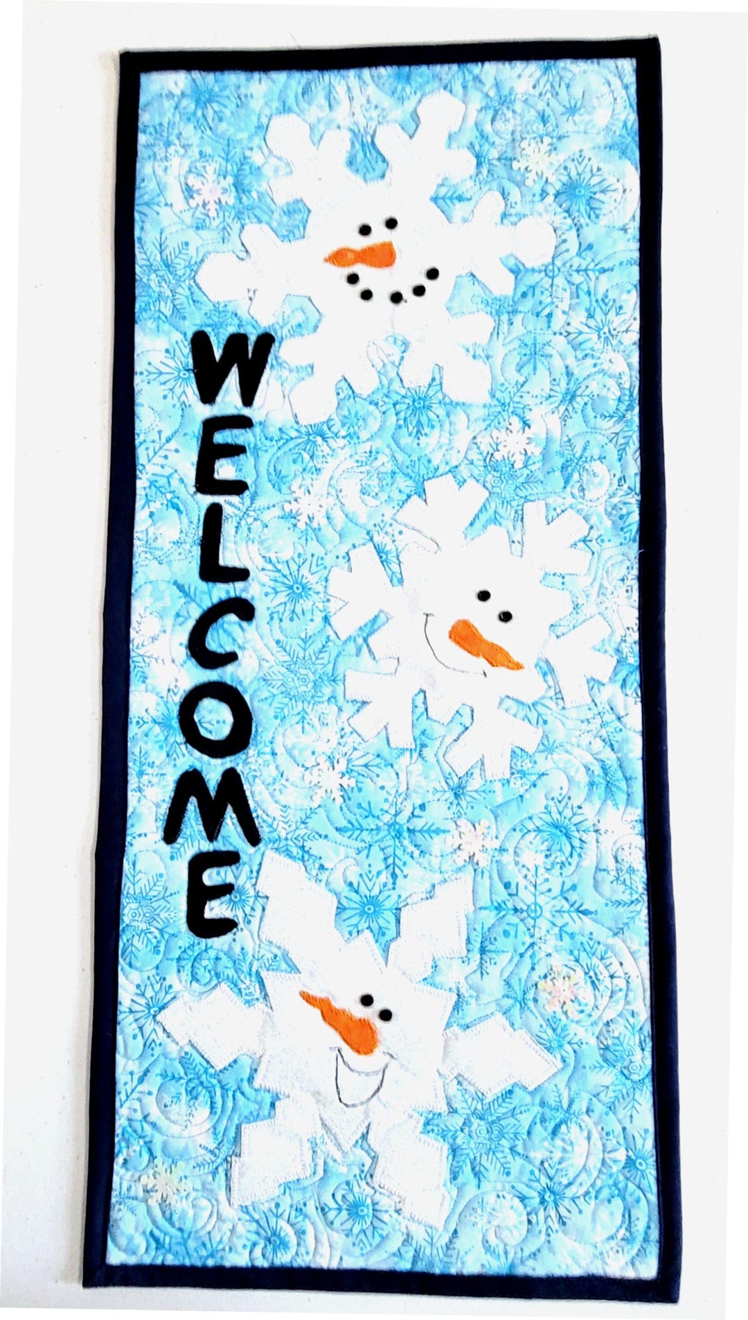 Welcome Door Banner, Snowflake Wall Hanging, Winter Welcome Banner ...