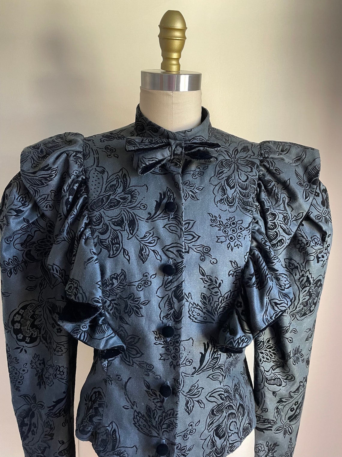 1980s Bis by Gene Ewing Mutton Sleeve Blouse - Etsy