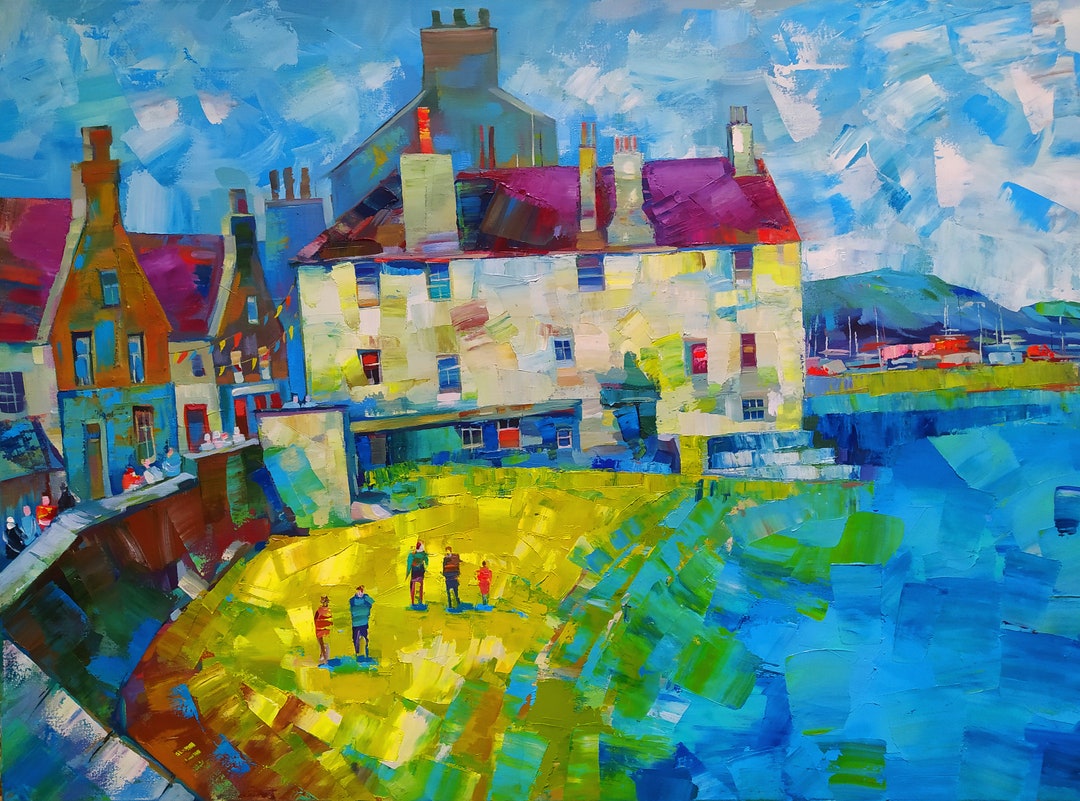 Britain Oil Painting on Canvas. Original Oil Painting on Canvas. Oil ...