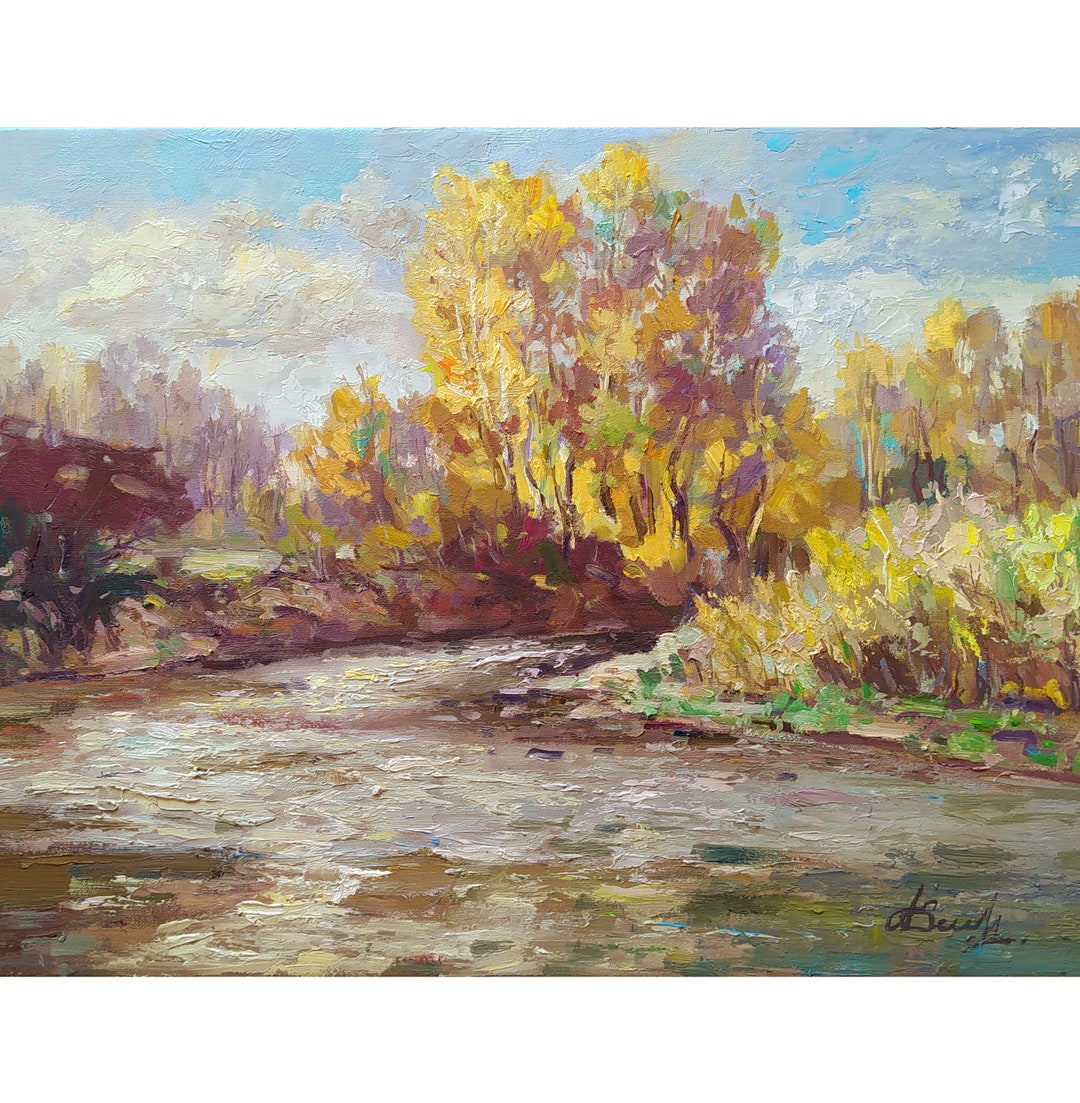 Ukrainian Landscape Oil. Original Ukrainian Oil Painting. Landscape Oil ...