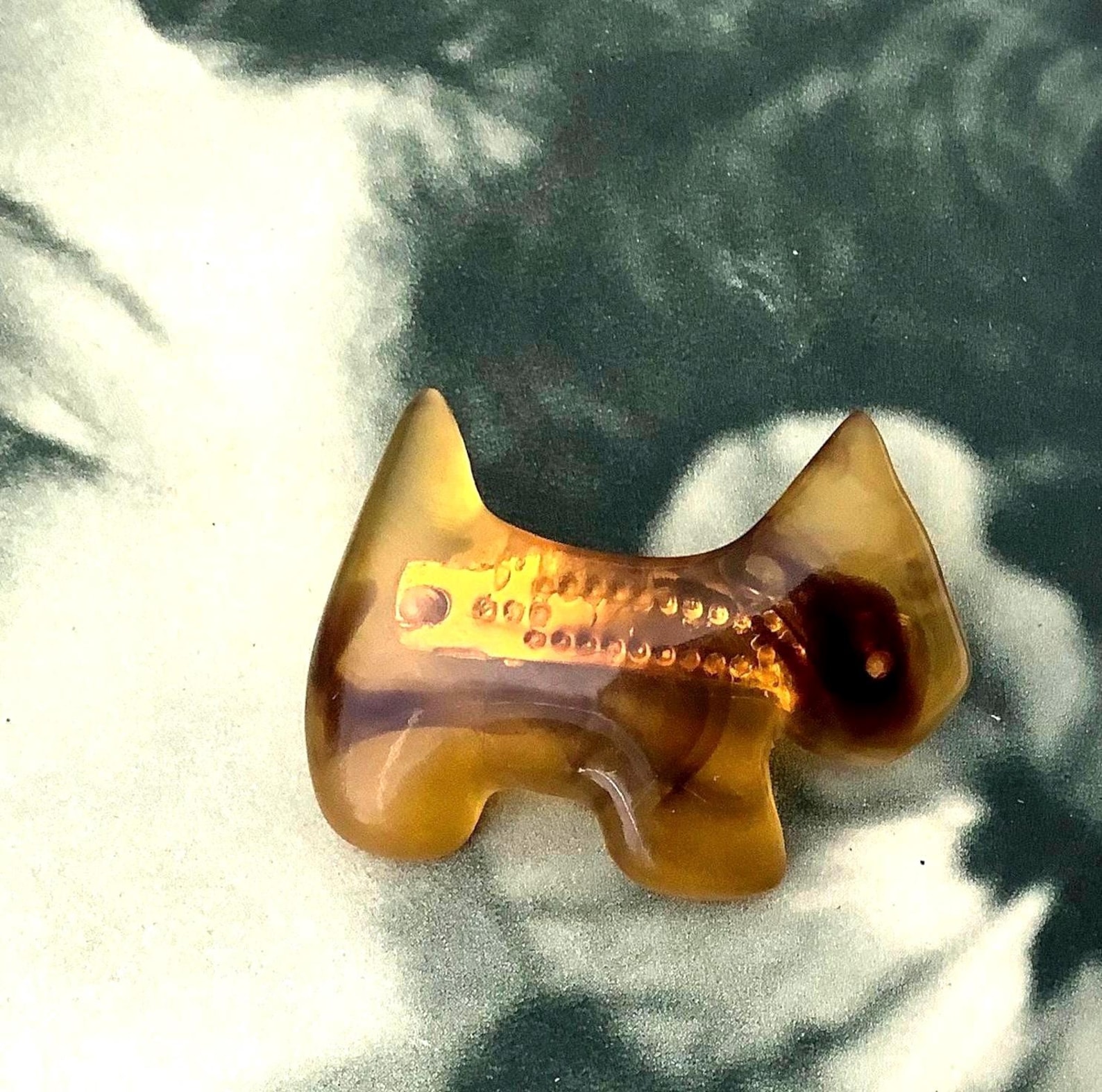 Art Deco Lucite Scottie Dog Barrette: French Hair Clip - Etsy