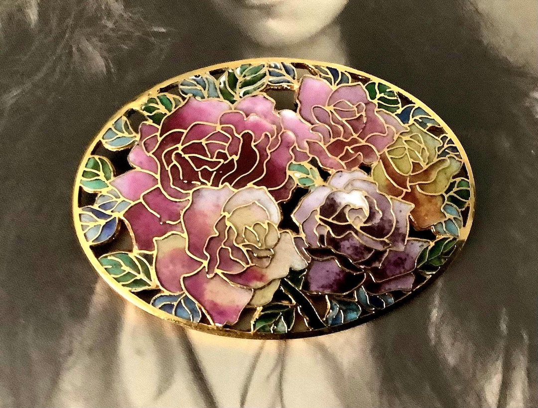 Wonderful Vintage Japanese Kousha Cloisonné Open Work Front and Enamel ...