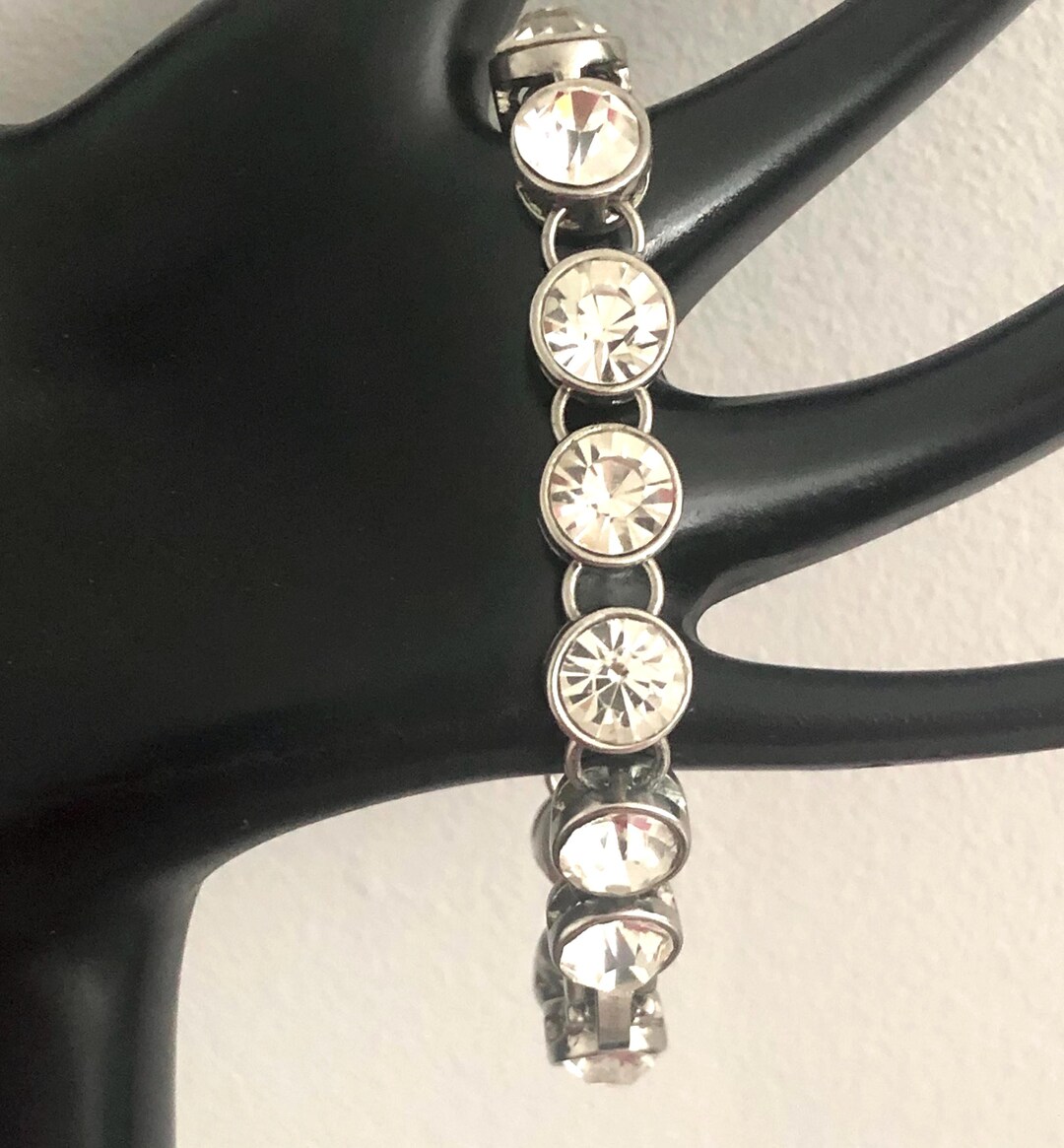 1990s Vintage Fiorelli Crystal Tennis Style Bracelet - Etsy