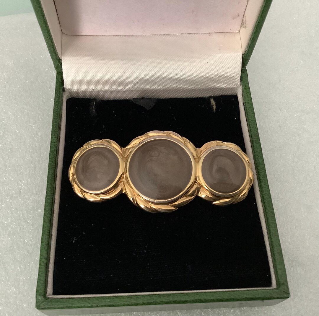 1980s Three Circles Bar Brooch by Jacques Vert - Etsy