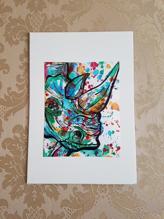 Rhino Love Original Matte Print 10 X 8 | Etsy