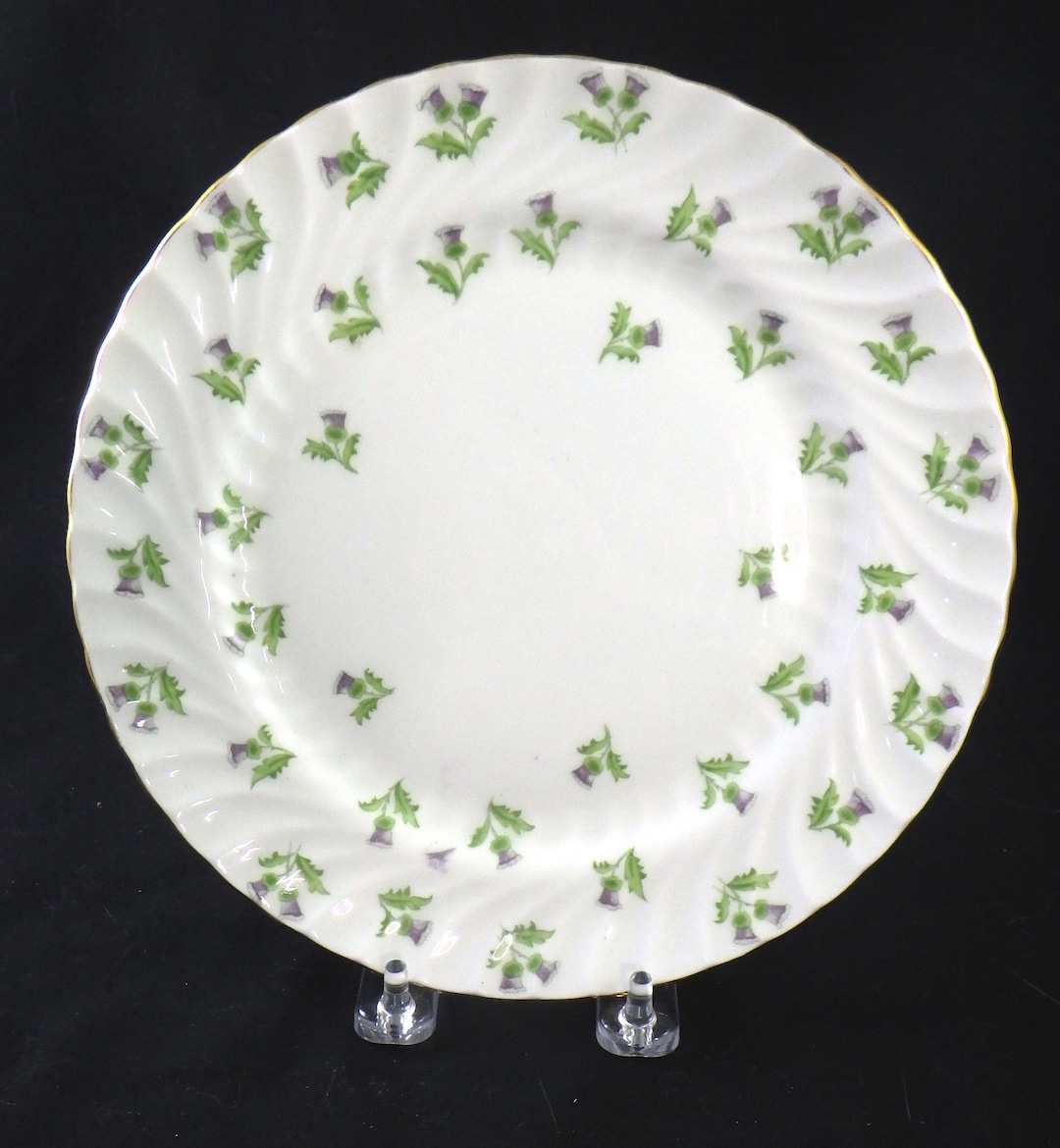 Aynsley England Bone China “thistle” Salad Plate - Etsy