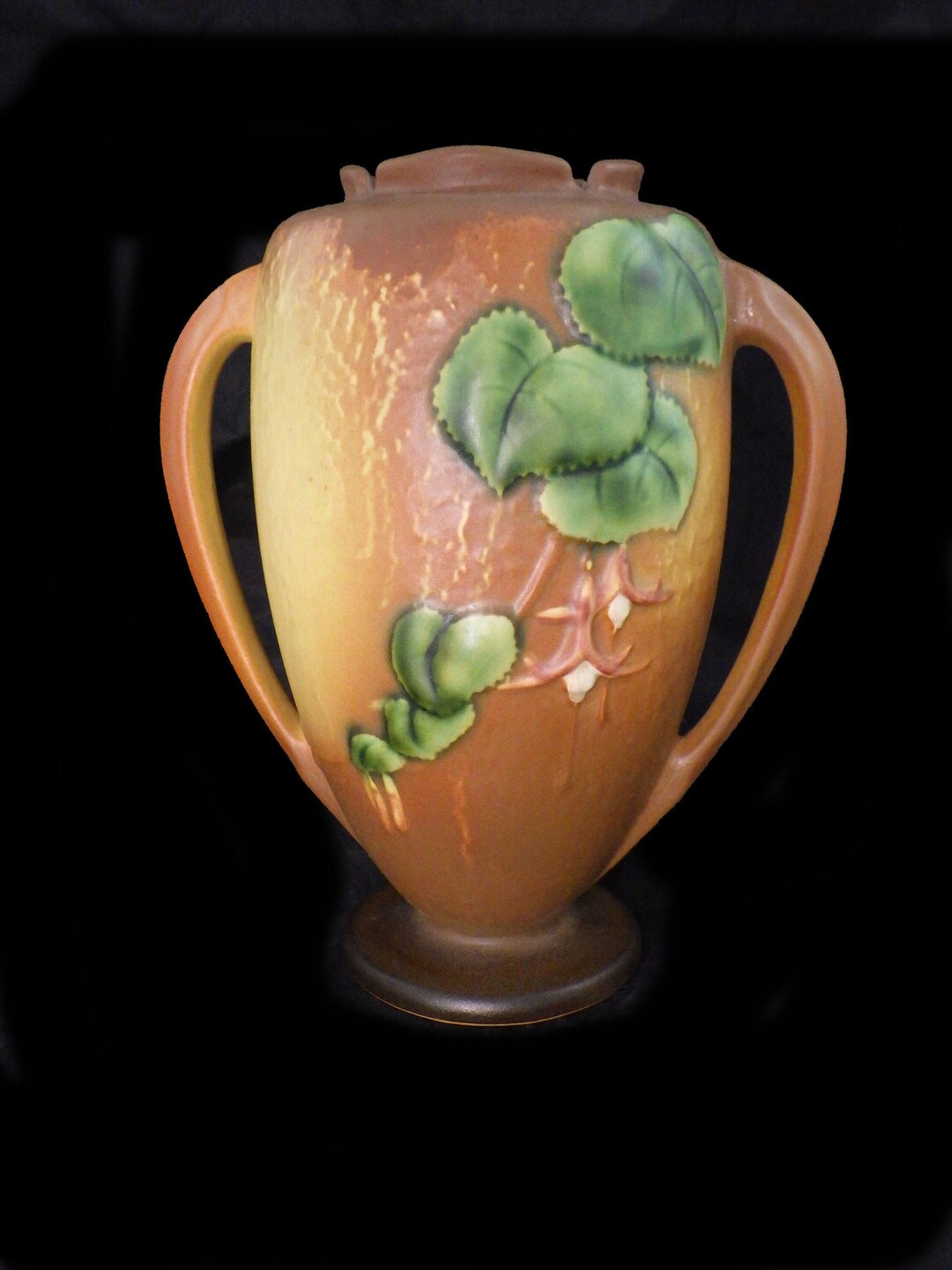 Roseville Pottery Brown Fuchsia Vase #897-8 - Etsy
