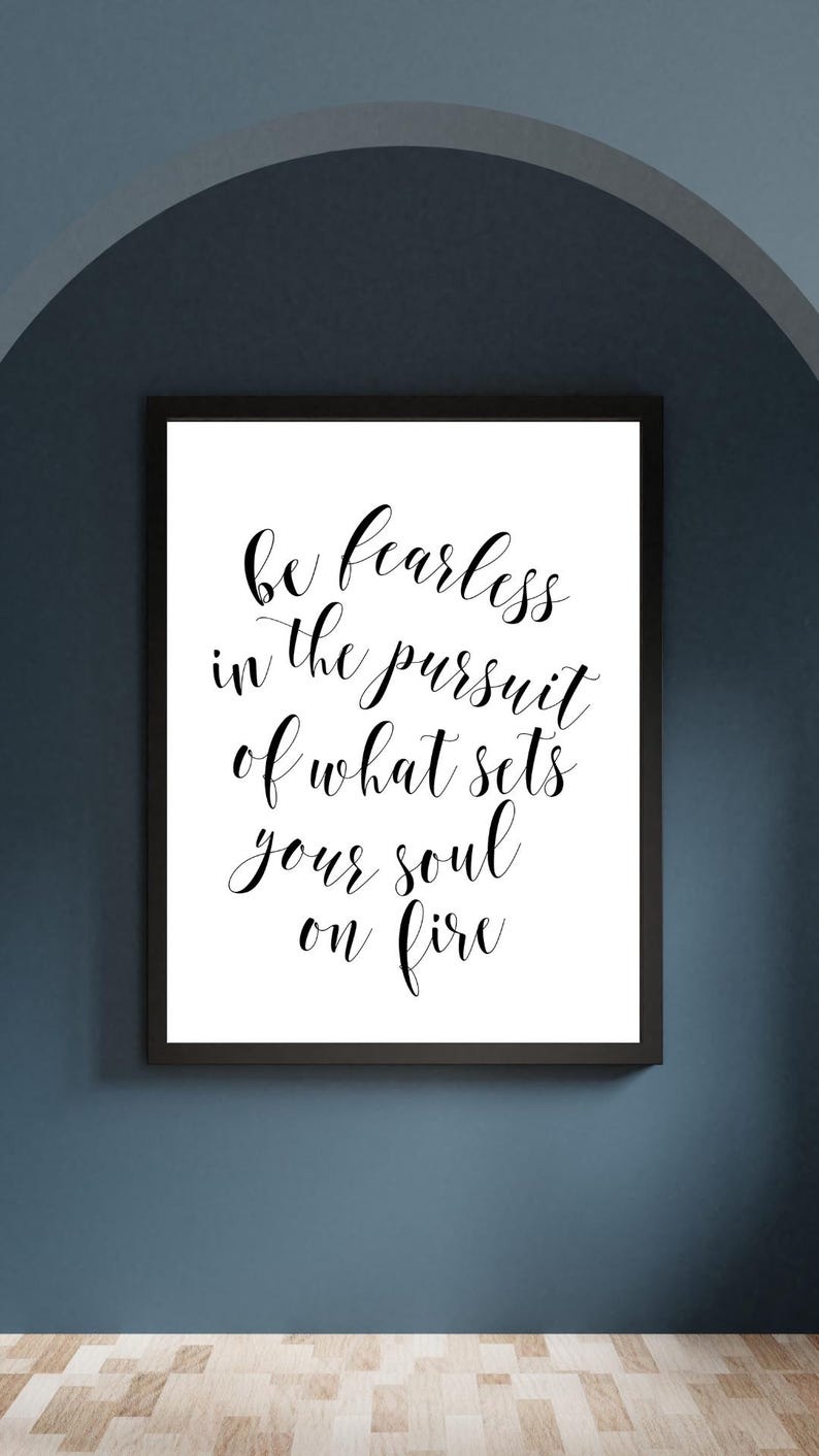 Be Fearless Print, Instant Download - Etsy