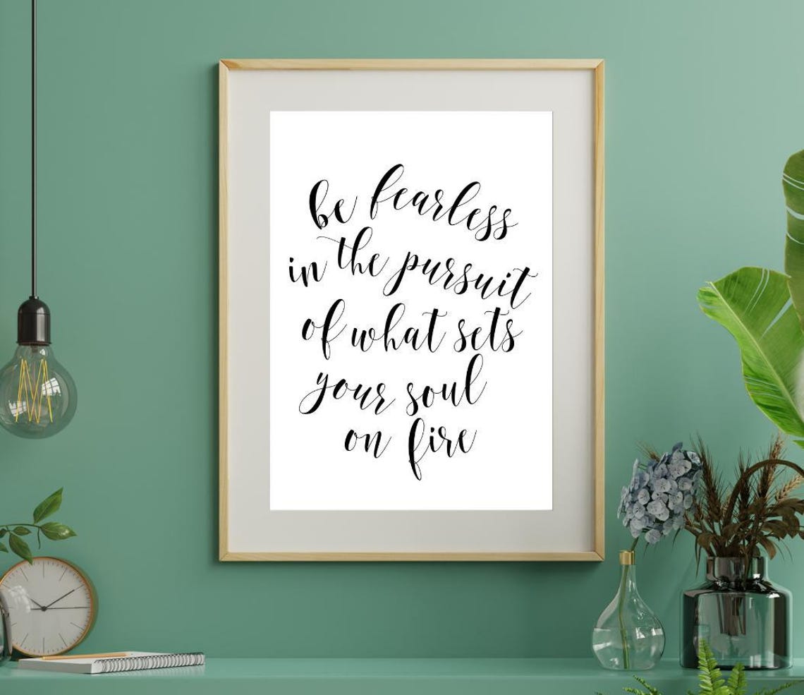 Be Fearless Print, Instant Download - Etsy