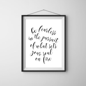 Be Fearless Print, Instant Download - Etsy