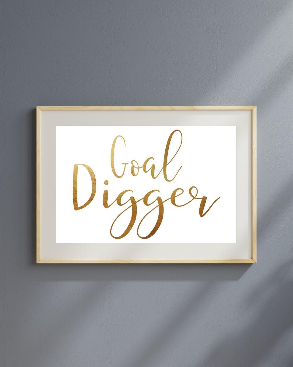 Goal Digger Print, Instant Download - Etsy