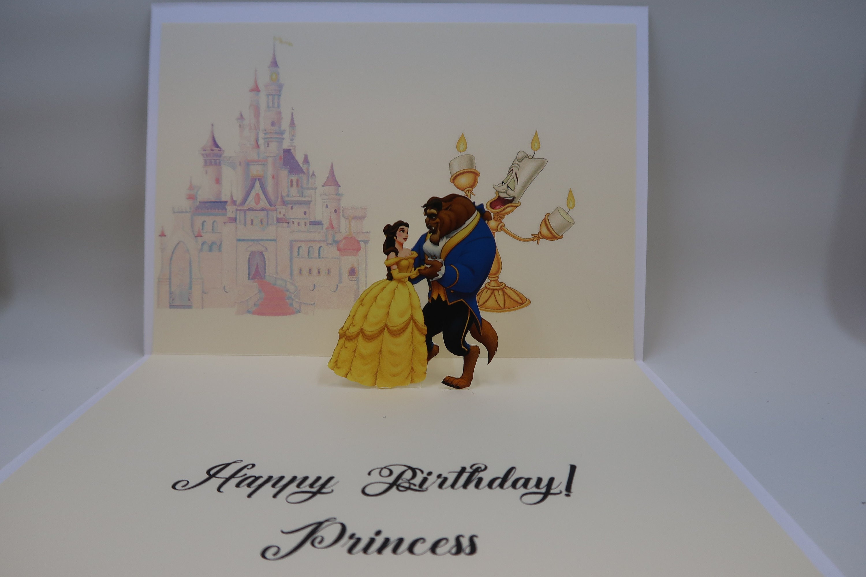 Beauty and the Beast Beauty and the Beast Birthday Card - Etsy