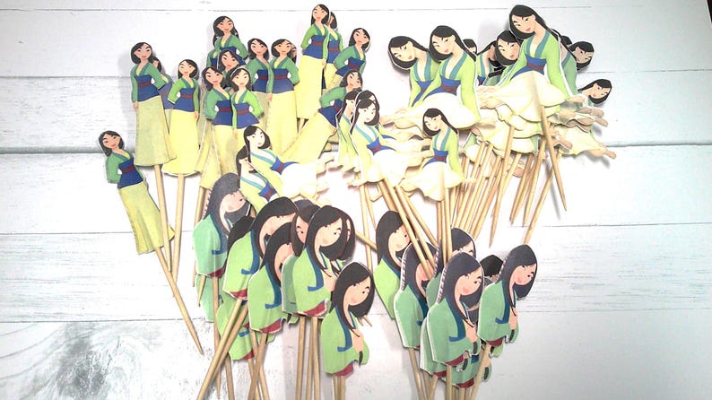 Princess Jasmine Birthday Cupcake Toppers, Party Picks - Etsy