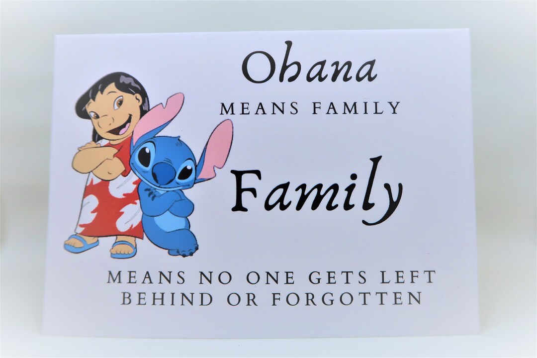 Lilo and Stitch Ohana Card Pop Up, Stitch Quote Card Pop up Card - Etsy