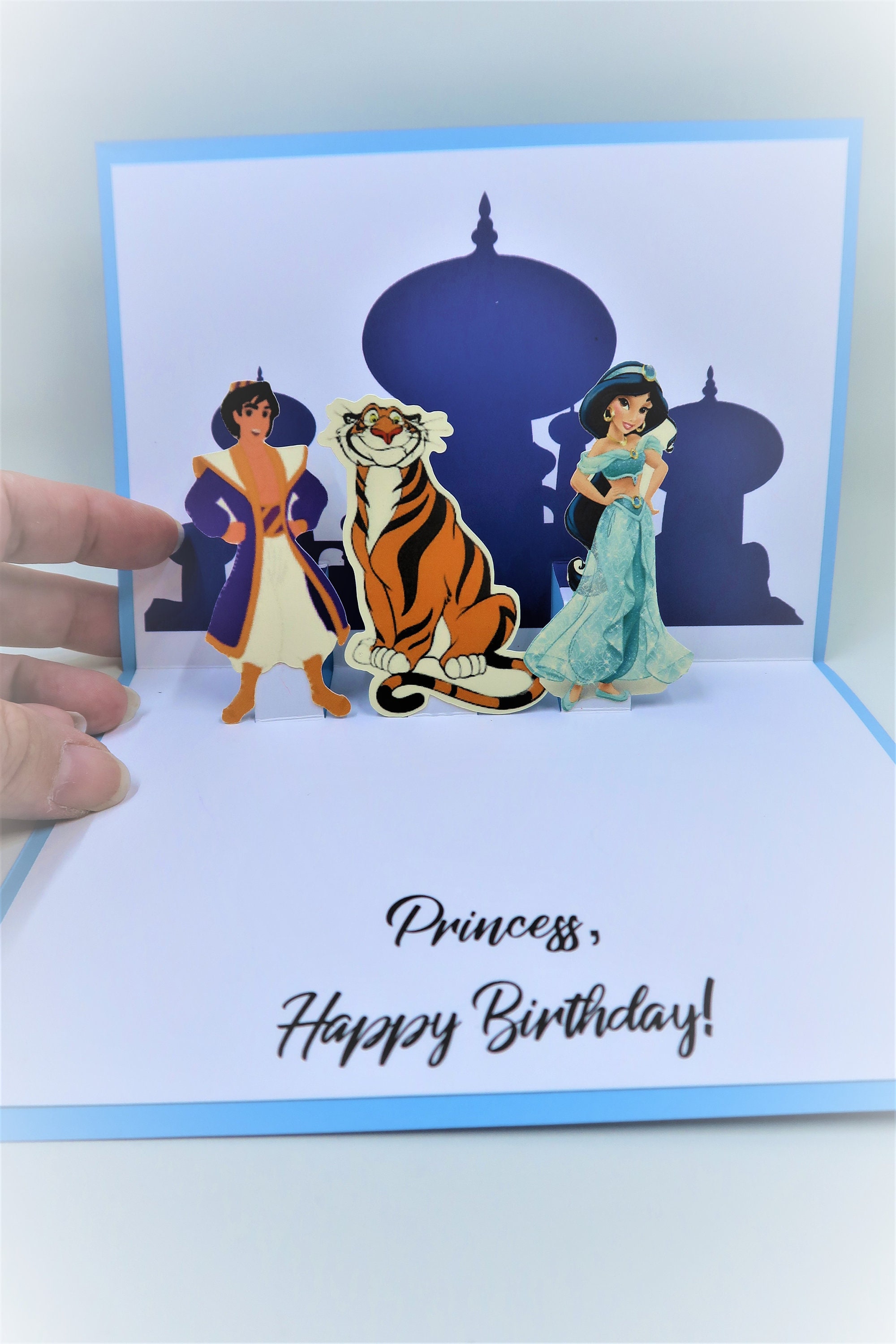 Jasmine and Aladdin Pop up Birthday Card - Etsy