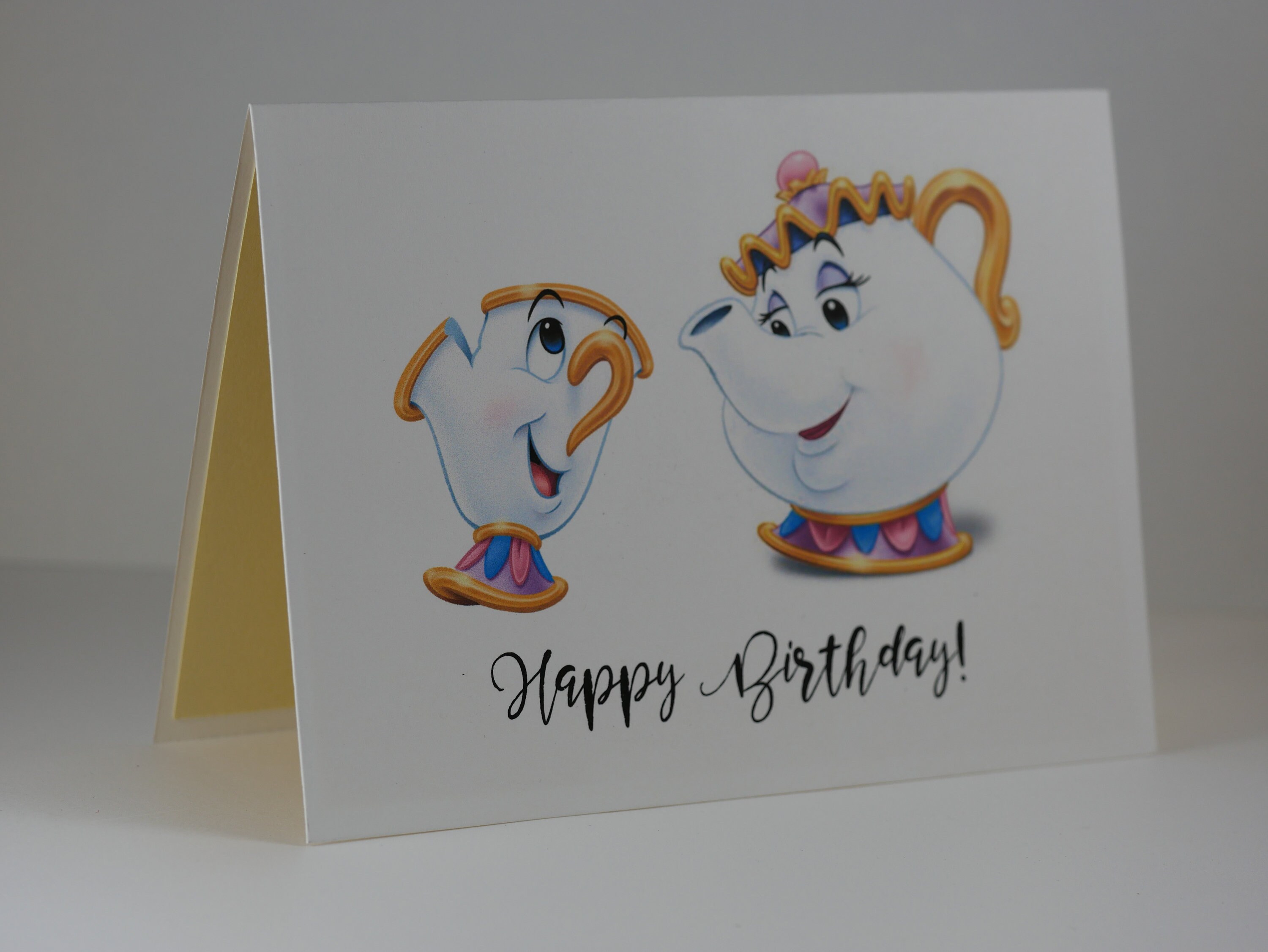 Beauty and the Beast Beauty and the Beast Birthday Card - Etsy