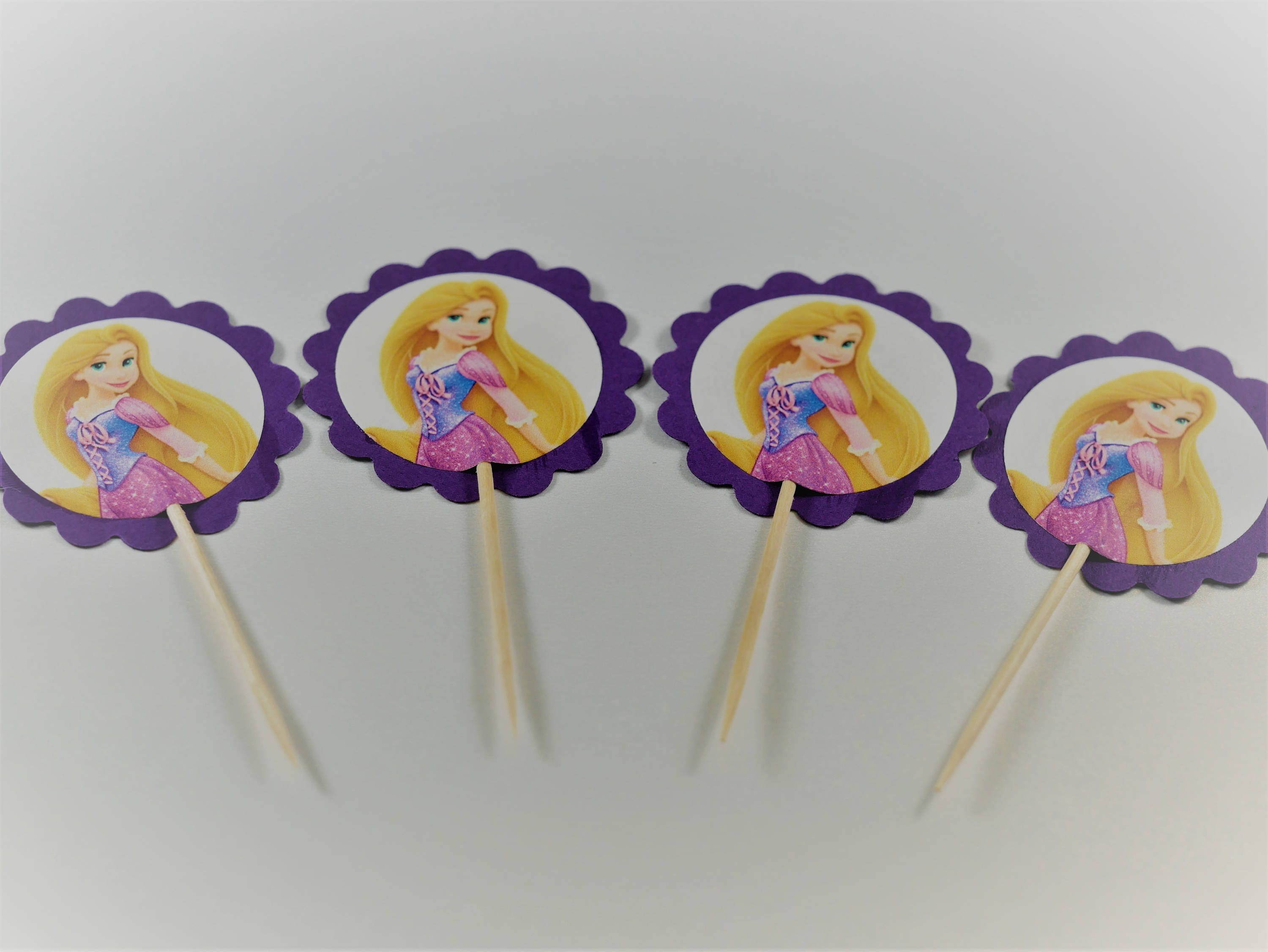 Rapunzel Cupcake Toppers Rapunzel Cupcake Picks Rapunzel - Etsy
