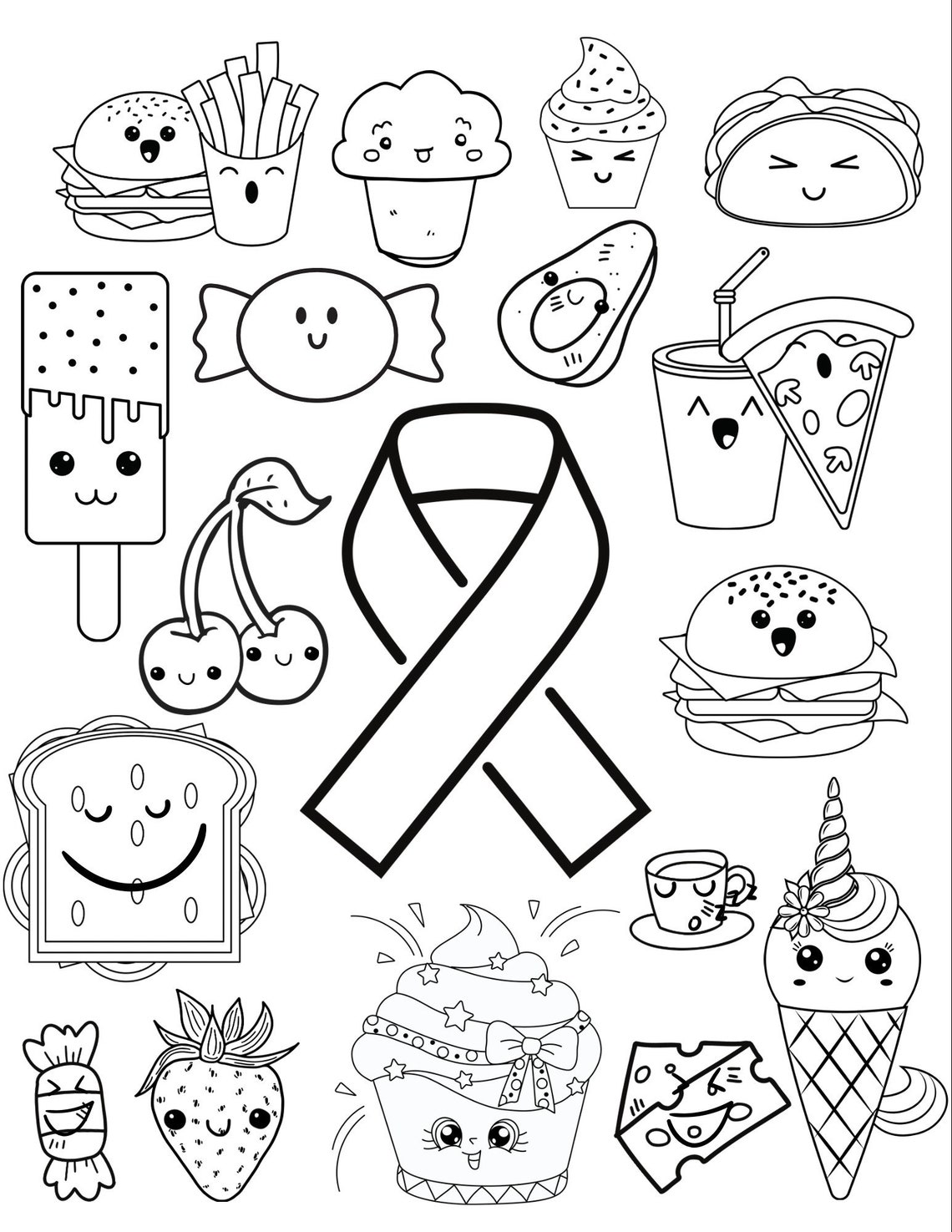 Kids Cancer Fight Coloring Page - Etsy