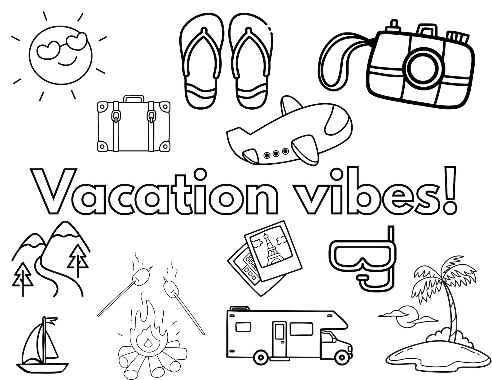 Schools Out for the Summer Coloring Pages (4) - Etsy