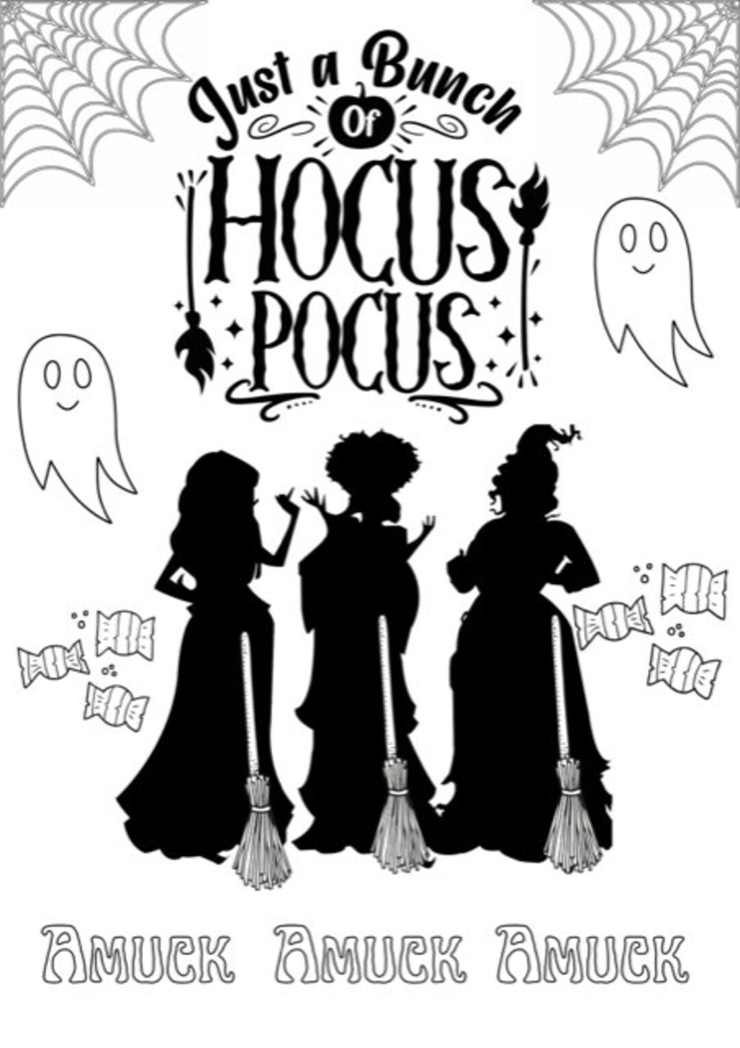 Hocus Pocus Coloring Page - Etsy