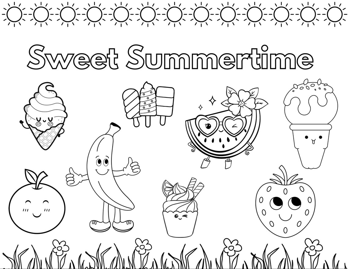 Schools Out for the Summer Coloring Pages (4) - Etsy