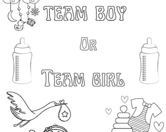 Gender Reveal Coloring Sheets Coloring Pages