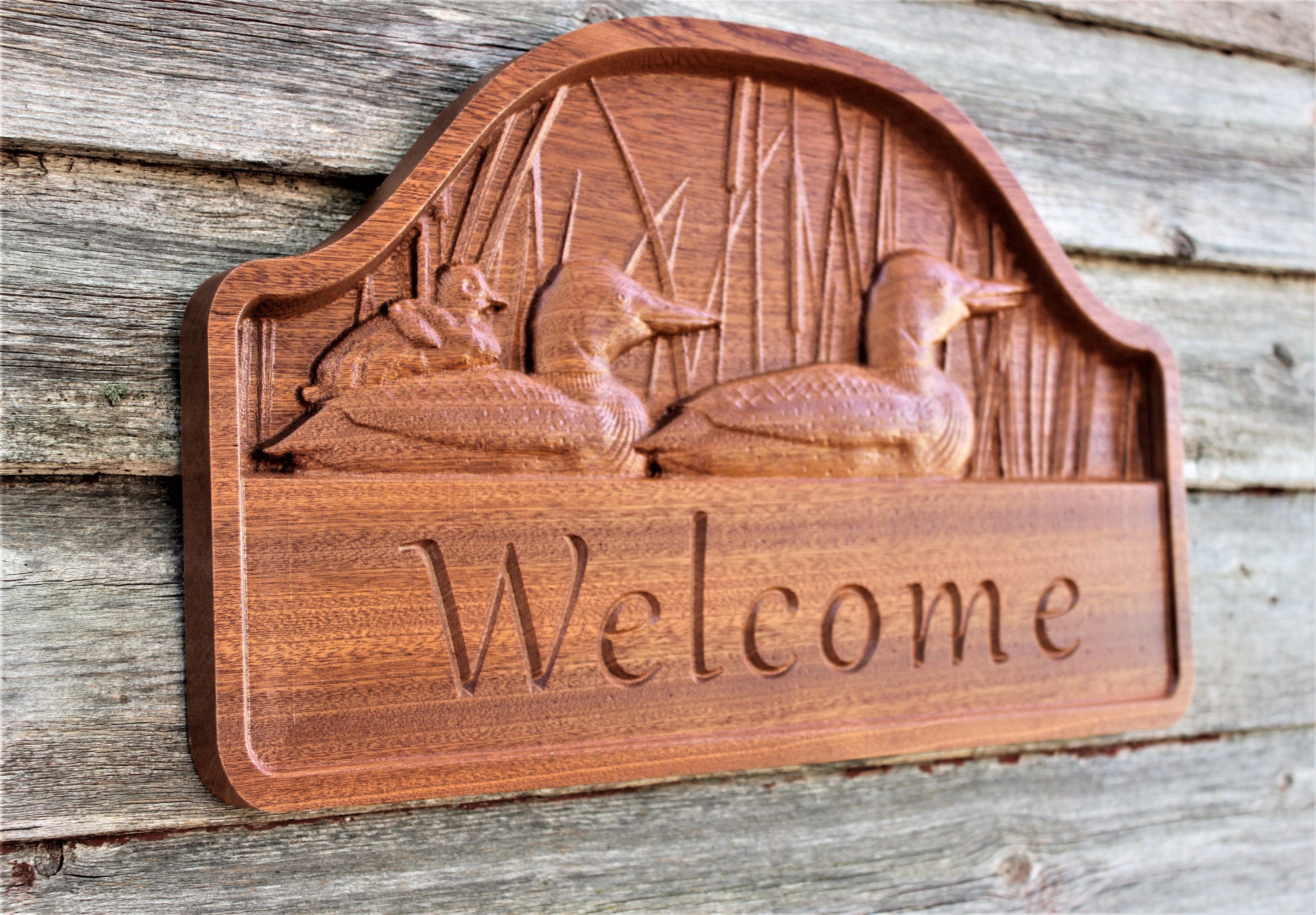 Welcome Sign, Carved Welcome Sign, Exotic Wood Sign, Cabin Sign, Lake ...