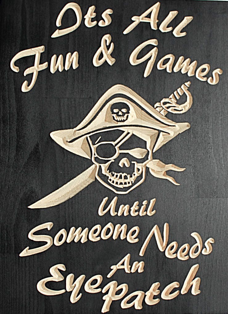 Funny Signs Man Cave Signs Pirate Signs Carved Signs | Etsy