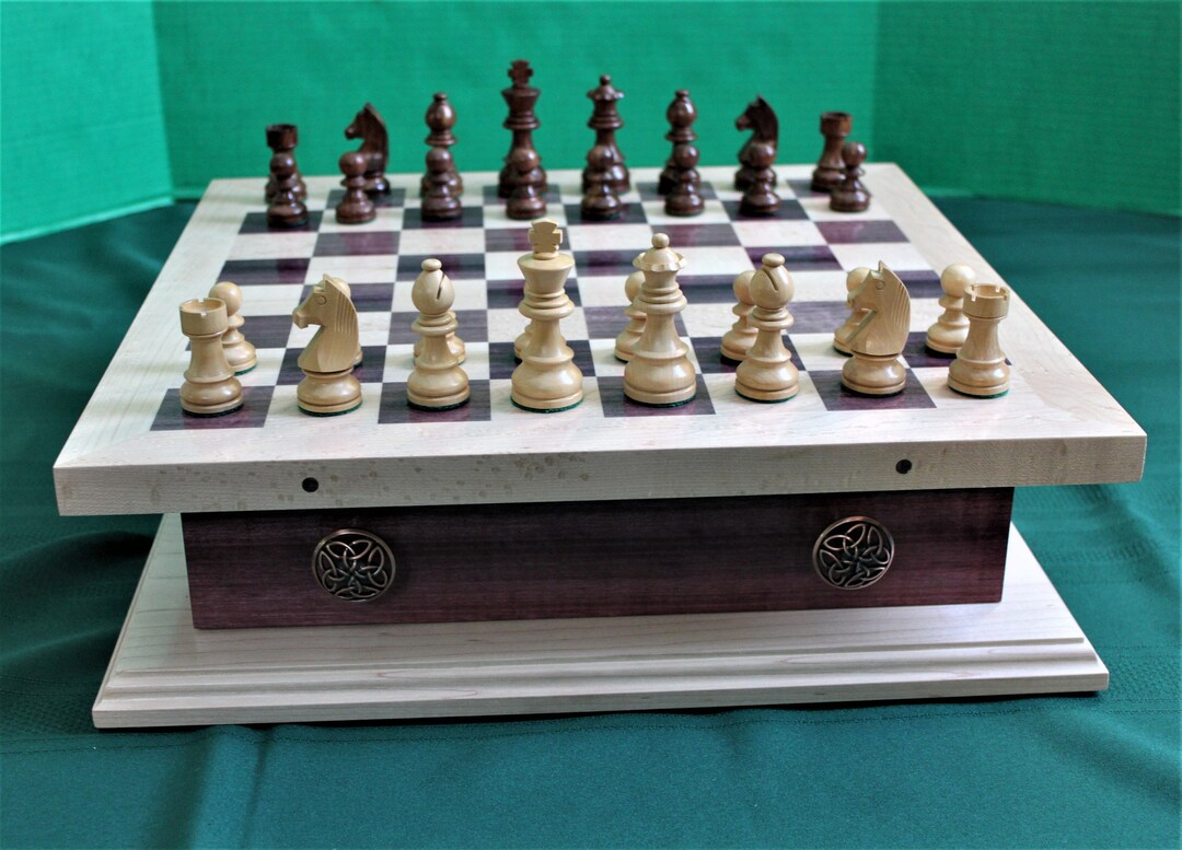 Chess & Checker Board With Storage - Etsy