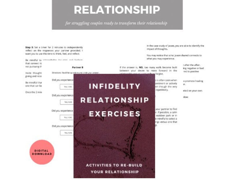 Infidelity Relationship Exercises: Affair Recovery Workbook Helping ...