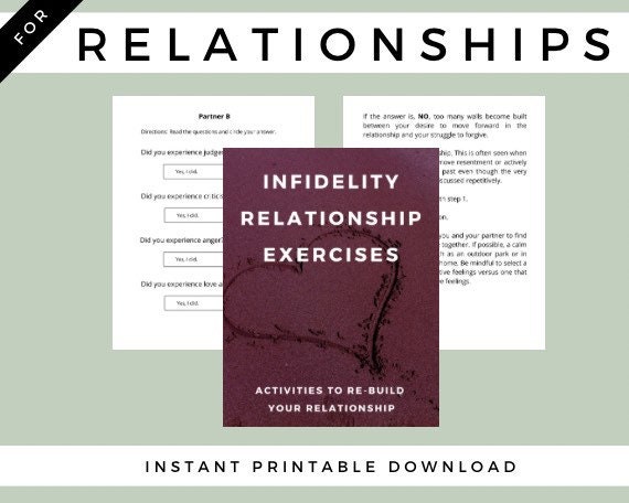 Infidelity Relationship Exercises: Affair Recovery Workbook Helping ...