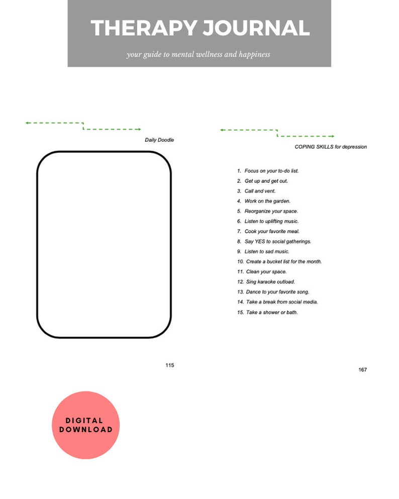 Mental Health Therapy Journal: Printable Personal Journal for ...