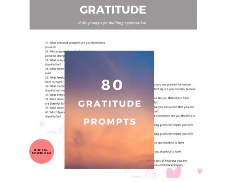 Gratitude Journal Prompts: 80 Prompts for Daily Reflection, Self-care ...